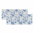 Blue Coastal Curtain Valances for Windows, Kitchen Valance Window ...