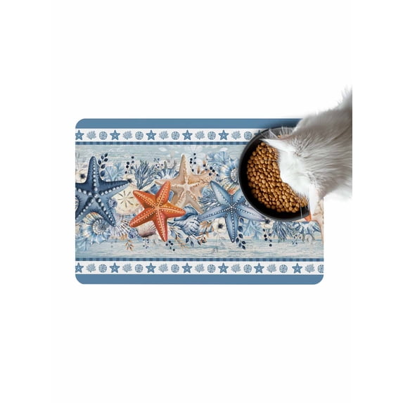 Blue Coastal Doormat Non Slip Diatomaceous Earth Door Mat Absorbent ...