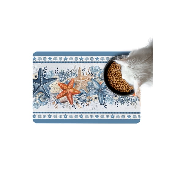 Blue Coastal Doormat Non Slip Diatomaceous Earth Door Mat Absorbent ...