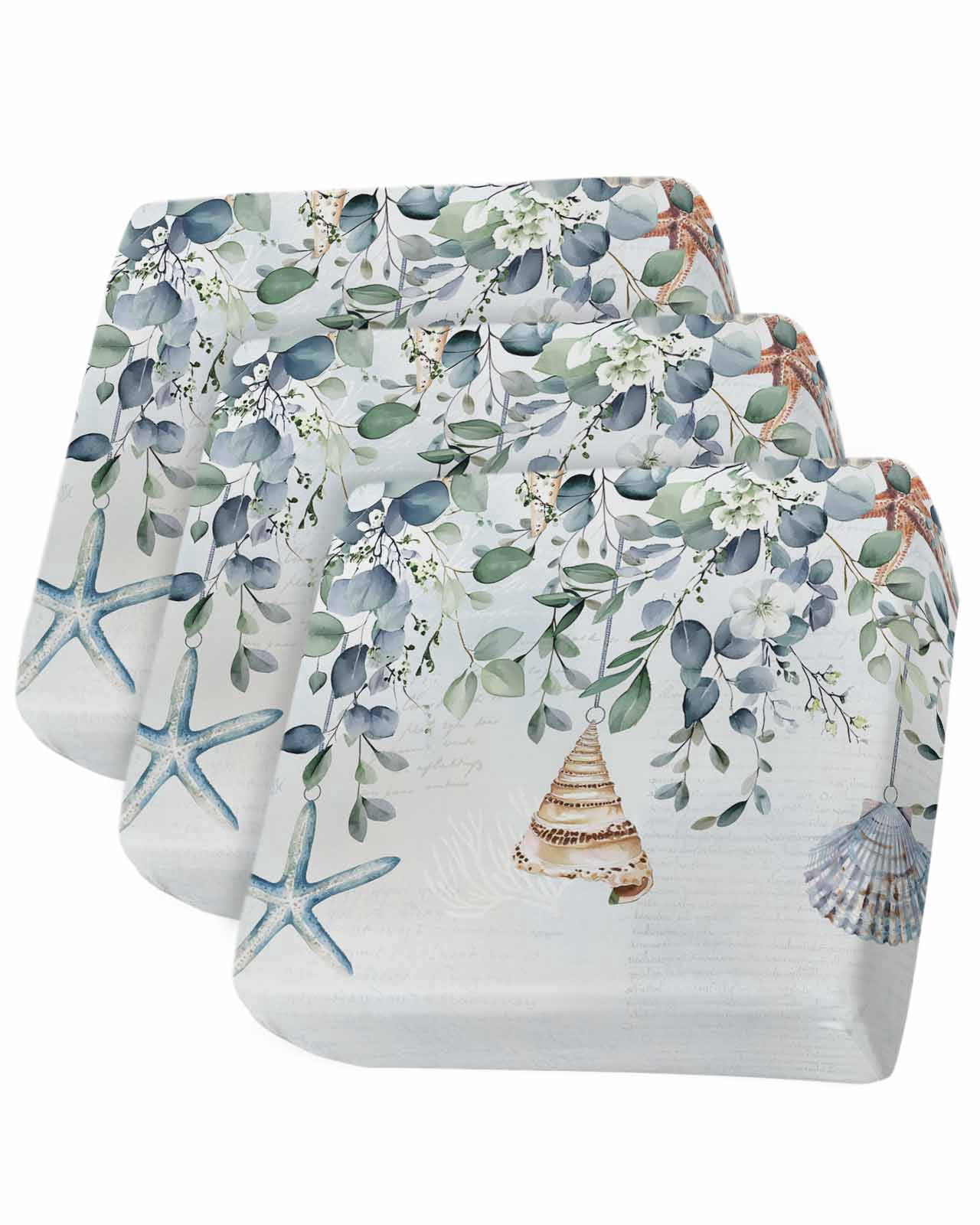 Blue Coastal Eucalyptus Sofa Couch Cushion Covers Washable, Removable ...