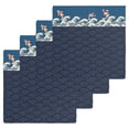 Blue Coastal Kitchen Dish Towels for Drying Dishes Set of 4, Japanese ...