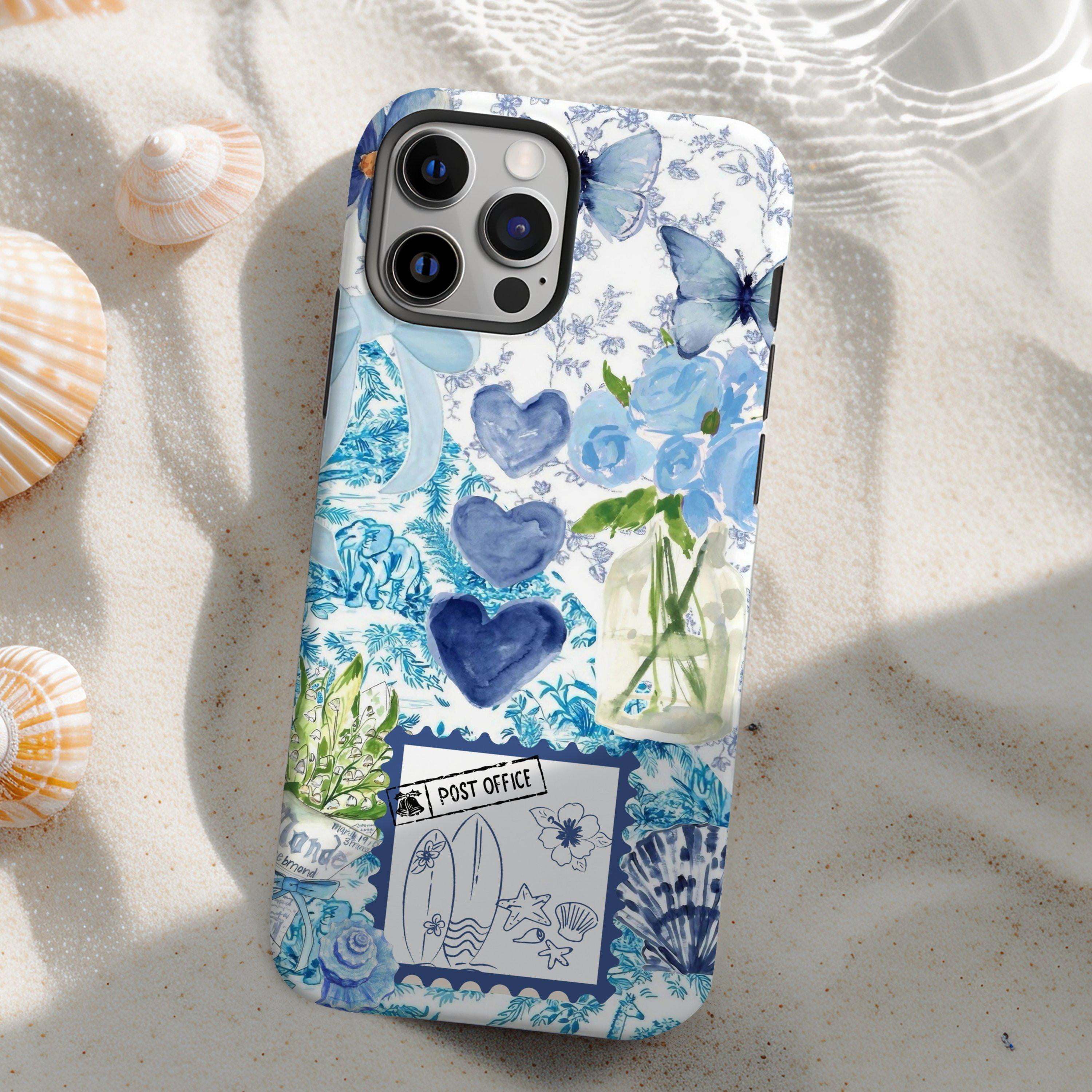 Blue Coastal Ocean Bow Cottagecore Case for iPhone 17 to 11 Pro Max ...