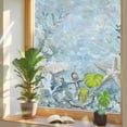 Blue Coastal Privacy Window Film, Decorative Stained Glass Window Film ...