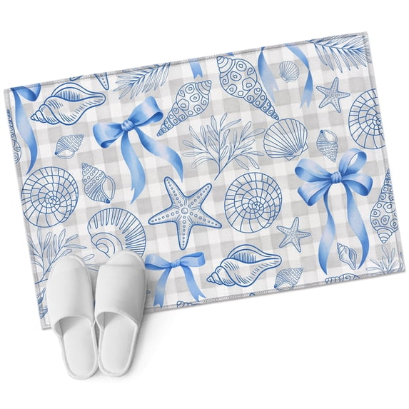 Blue Coastal Starfish Washable Small Entryway Area Rugs 2'x3 ...