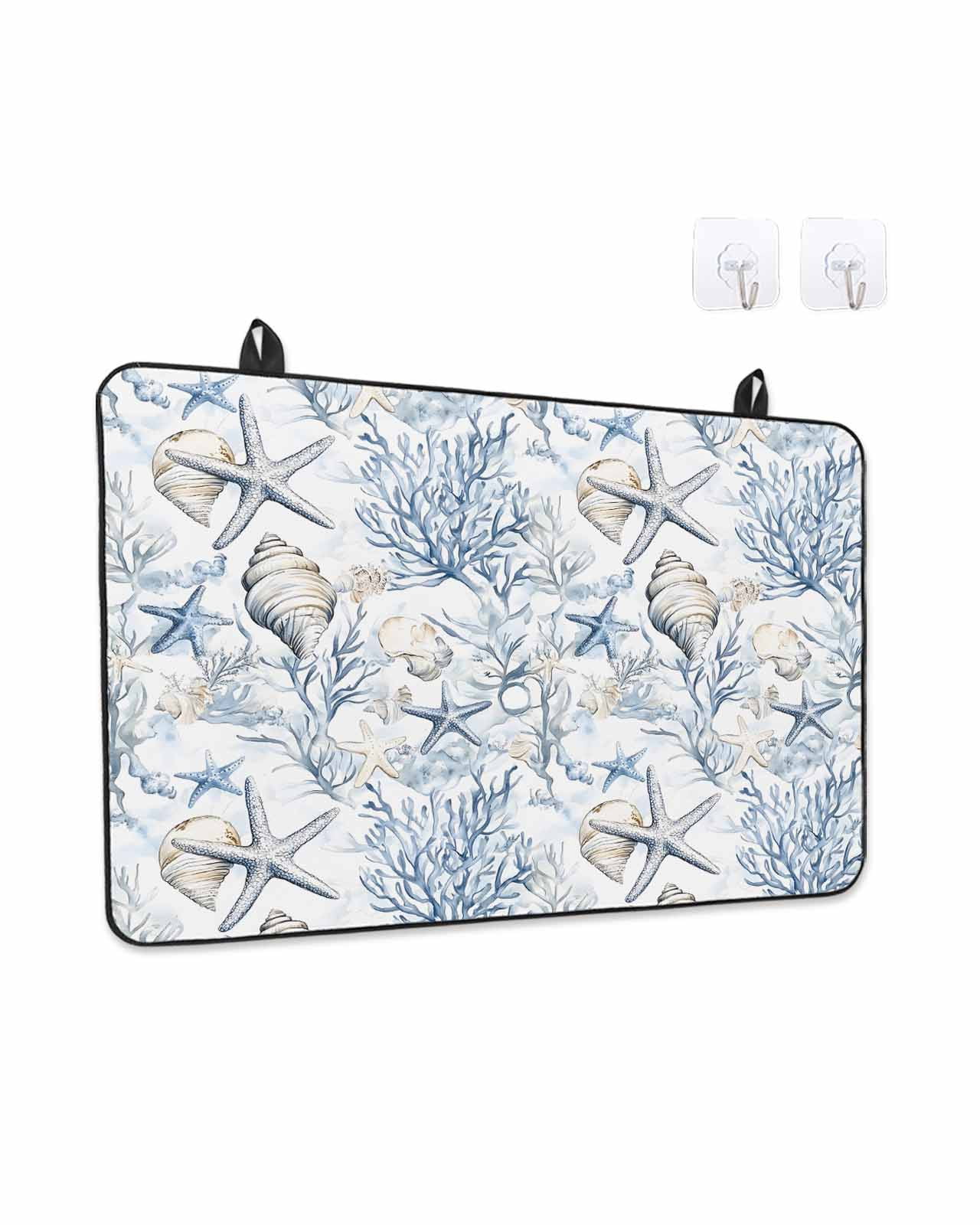 Blue Coastal Stove Top Covers for Electric Stove, Kitchen Glass Ceramic ...