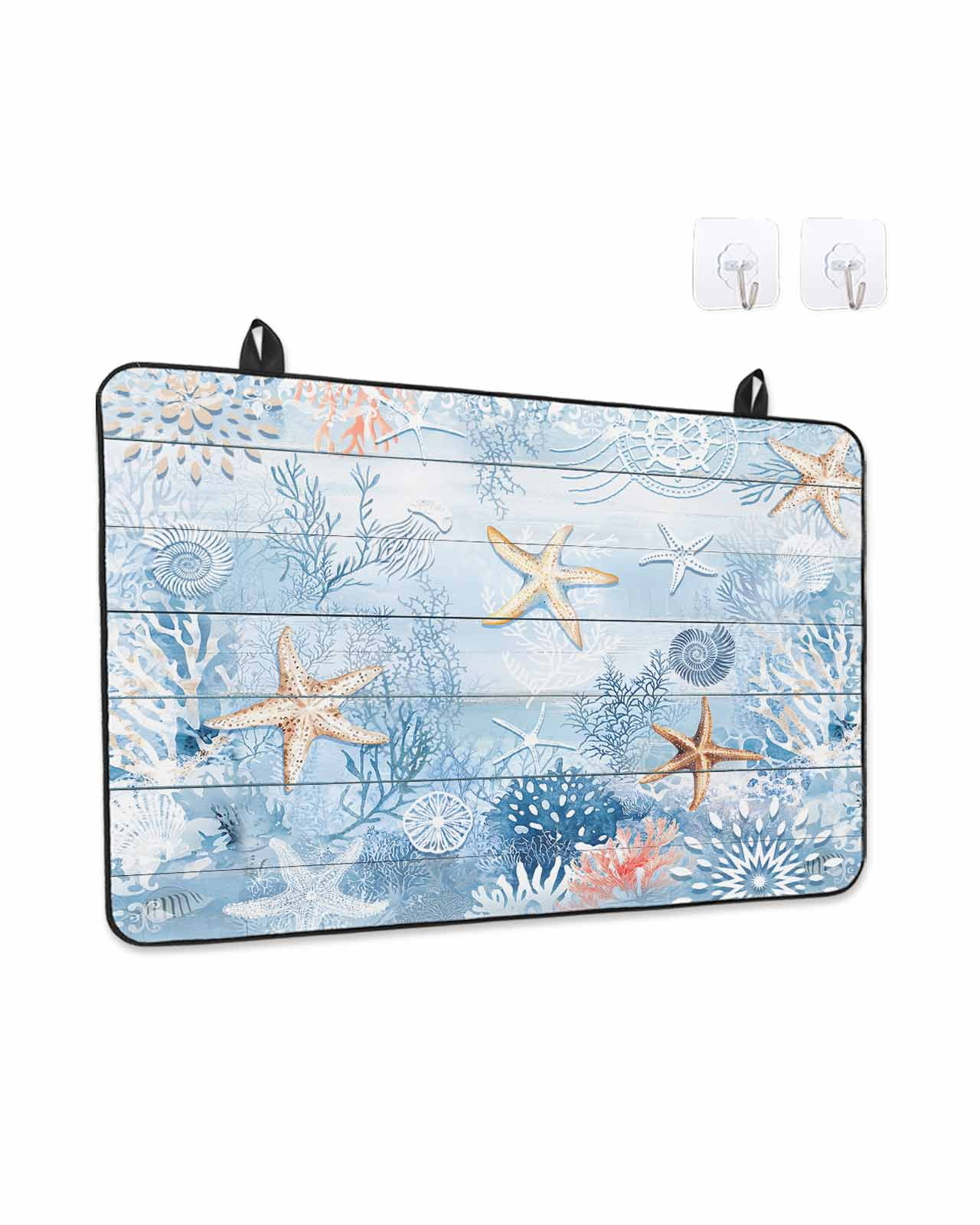 Blue Coastal Stove Top Covers for Electric Stove, Kitchen Glass Ceramic ...