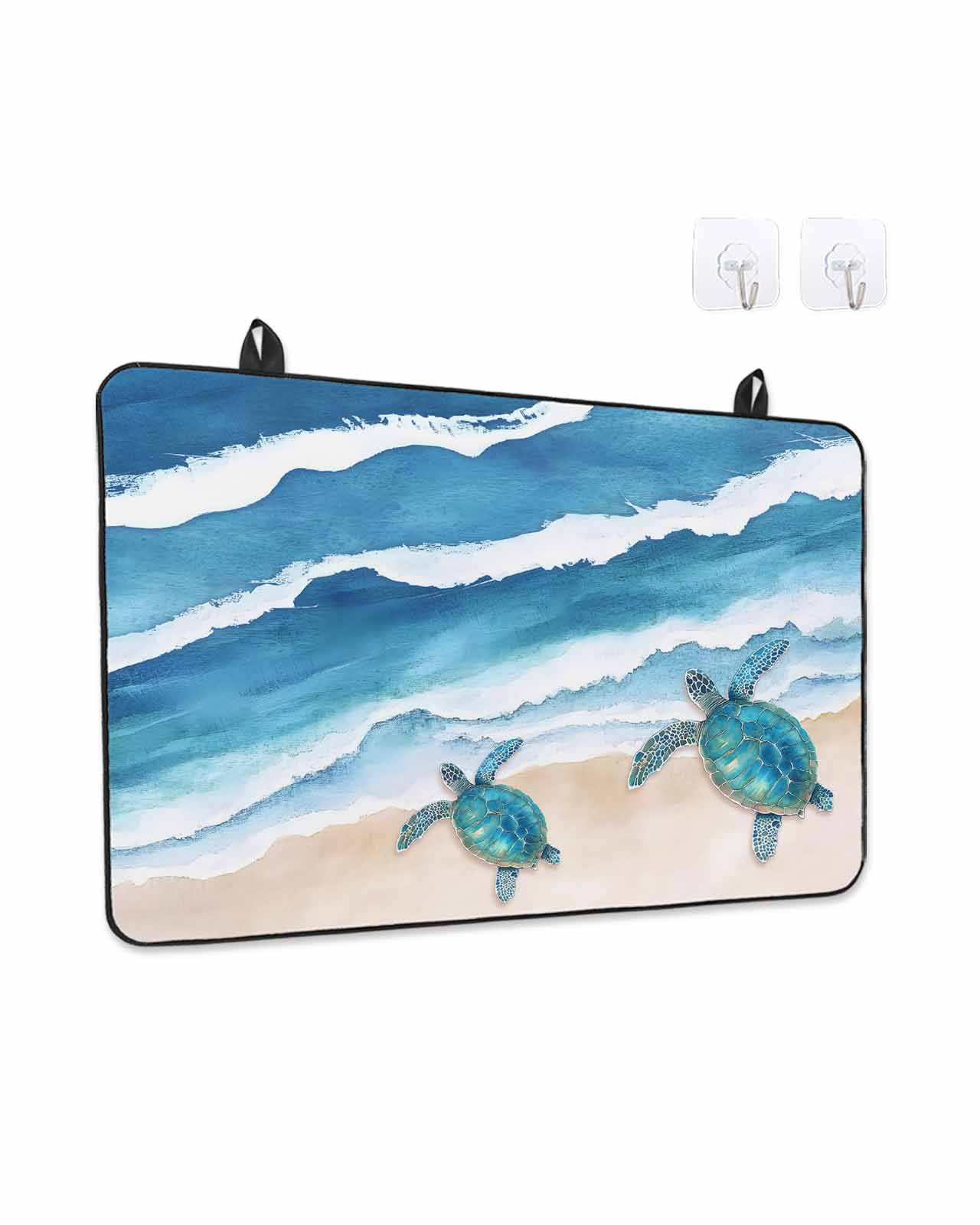 Blue Coastal Stove Top Covers for Electric Stove, Kitchen Glass Ceramic ...