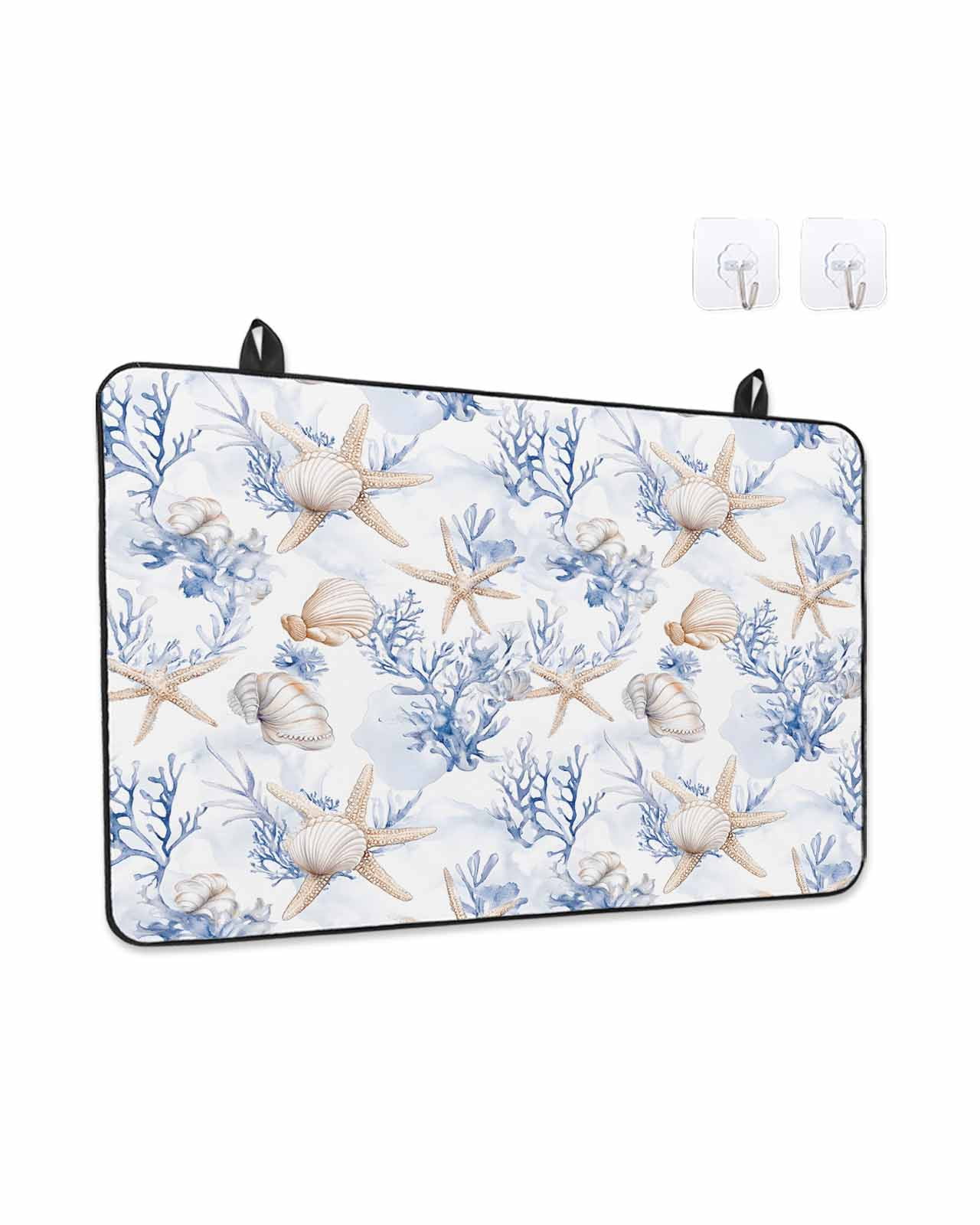 Blue Coastal Stove Top Covers for Electric Stove, Kitchen Glass Ceramic ...