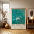 Blue Coastal Surf Magazine Wall Art 70s Retro Poster Unframed Paper ...