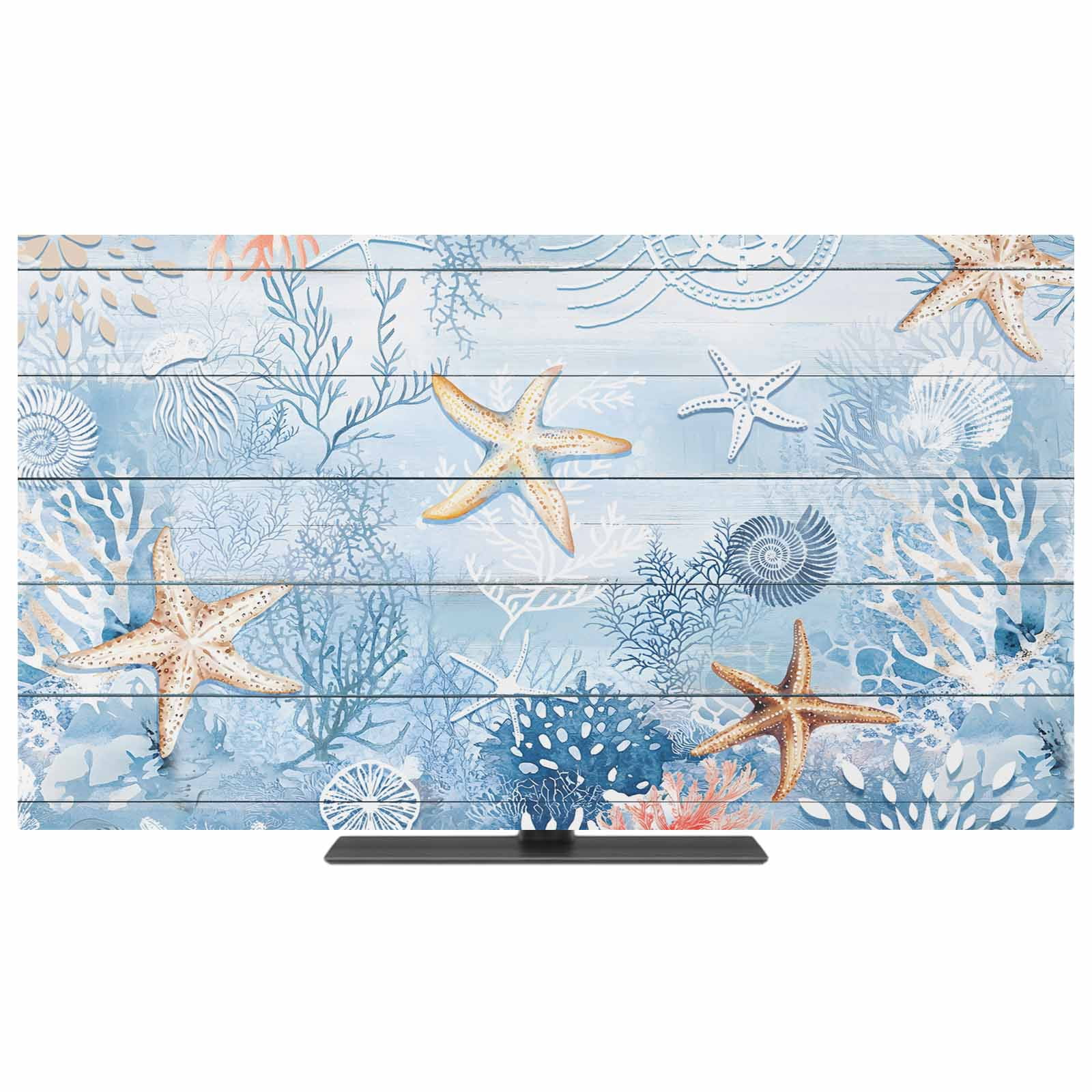 Blue Coastal TV Dust Cover,Stretchable TV Screen Desktop Computer ...