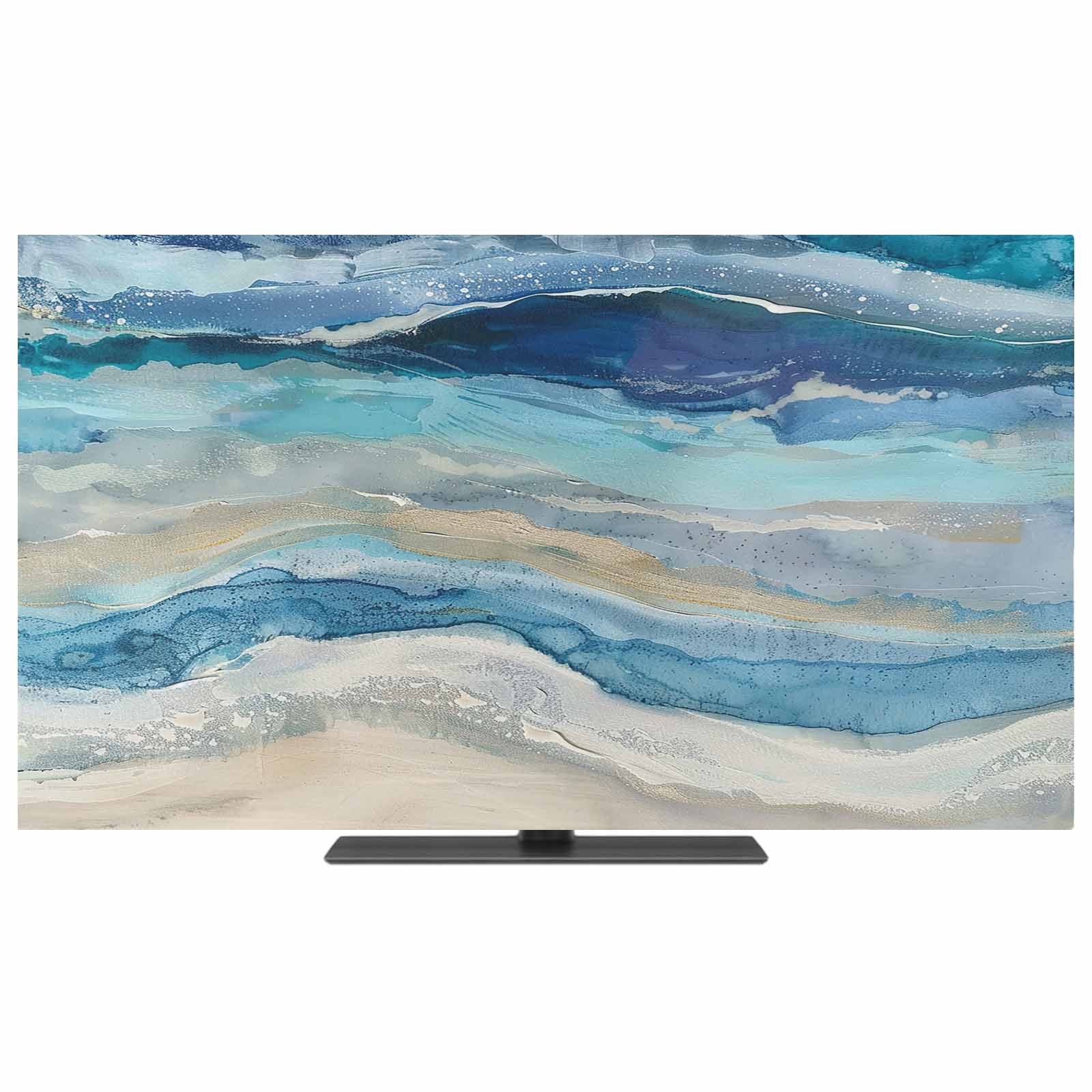 Blue Coastal TV Dust Cover,Stretchable TV Screen Desktop Computer ...