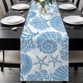 Blue Coastal Table Runner 108 Inches Long,Dining Table Runners Dresser ...