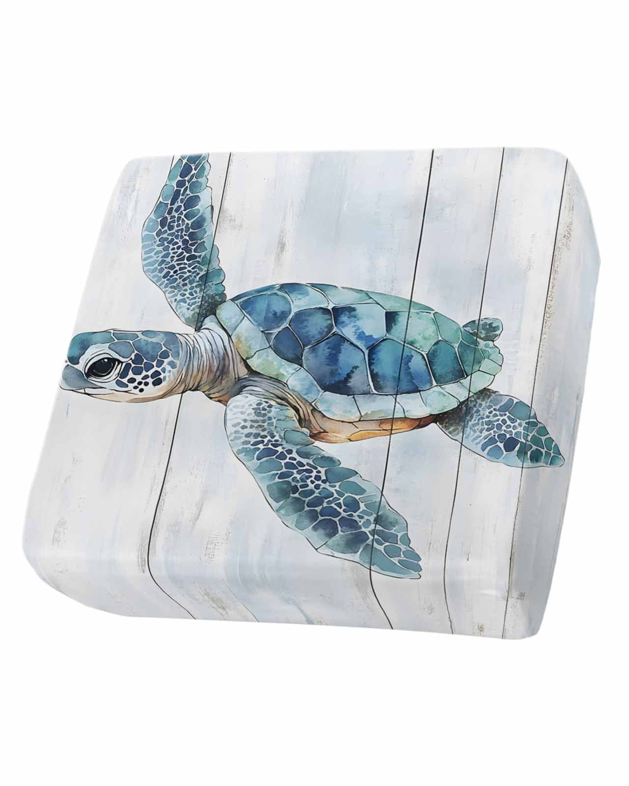 Blue Coastal Turtle Sofa Couch Cushion Covers Washable, Removable ...