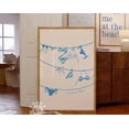 Blue Coastal Wall Art Girly Summer Print Coastal Granddaughter Bathing ...