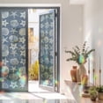 Blue Coastal Window Privacy Film Starfish Shell Ocean Nautical Static ...
