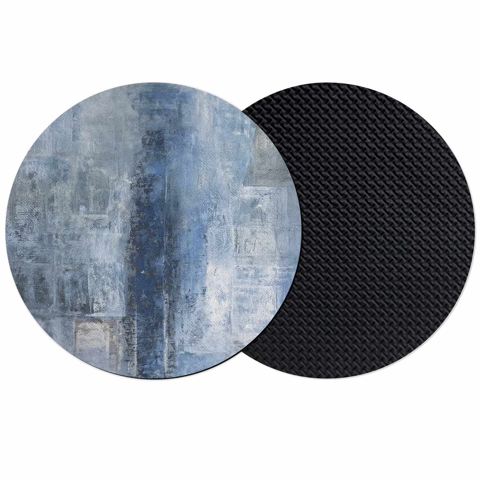 Blue Coasters Set of 2, Soft Absorbent Coasters for Drinks, Retro Oil ...