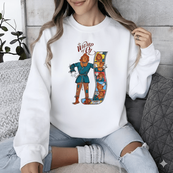 Blue Coat Scarecrow with Crow Country Farm Rustic Art Sweatshirt up to ...