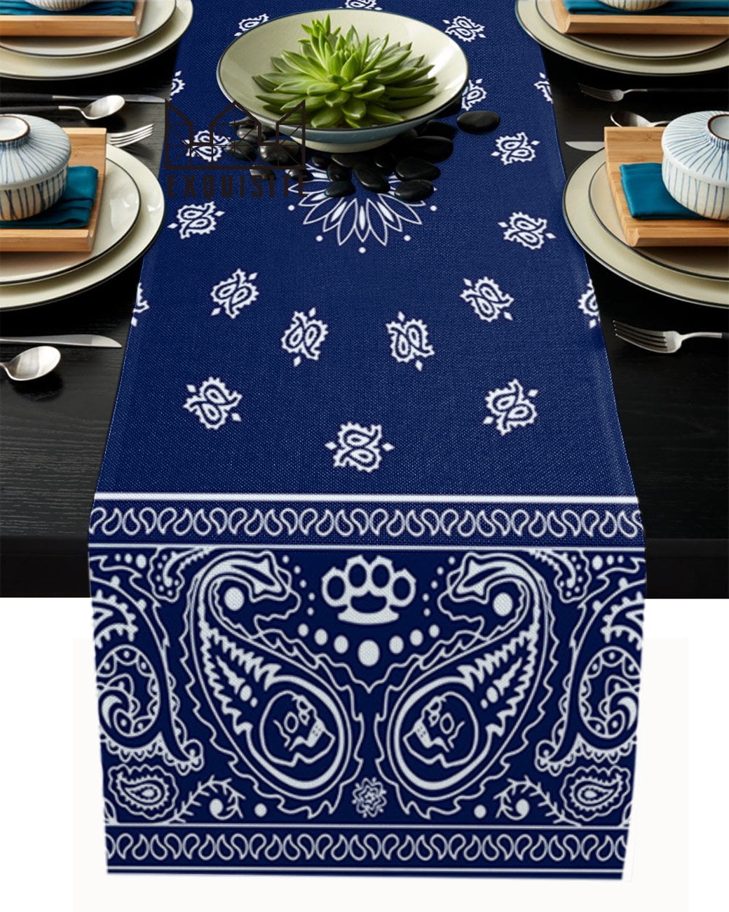 Blue Collage Ethnic Religion Silk Pattern Coffee Table r Home r ...