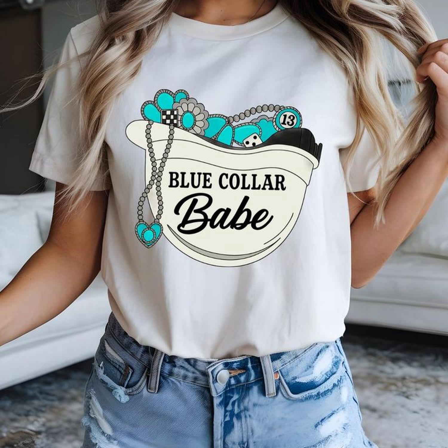 Blue Collar Babe Shirt Blue Collar Shirts for WoM1en Proud Blue Collar ...