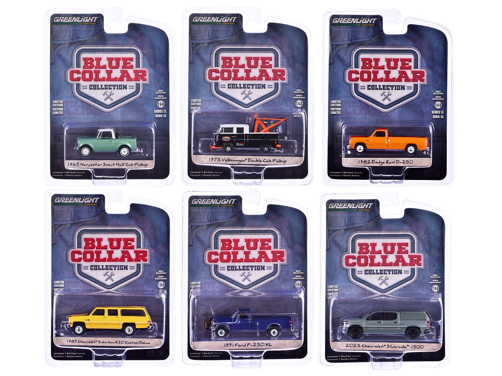 "Blue Collar Collection" Set of 6 pieces Series 13 1/64 Diecast Model ...