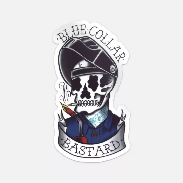 Blue Collar Sticker Phone Decal Water Bottle Stickers Car Decals ...