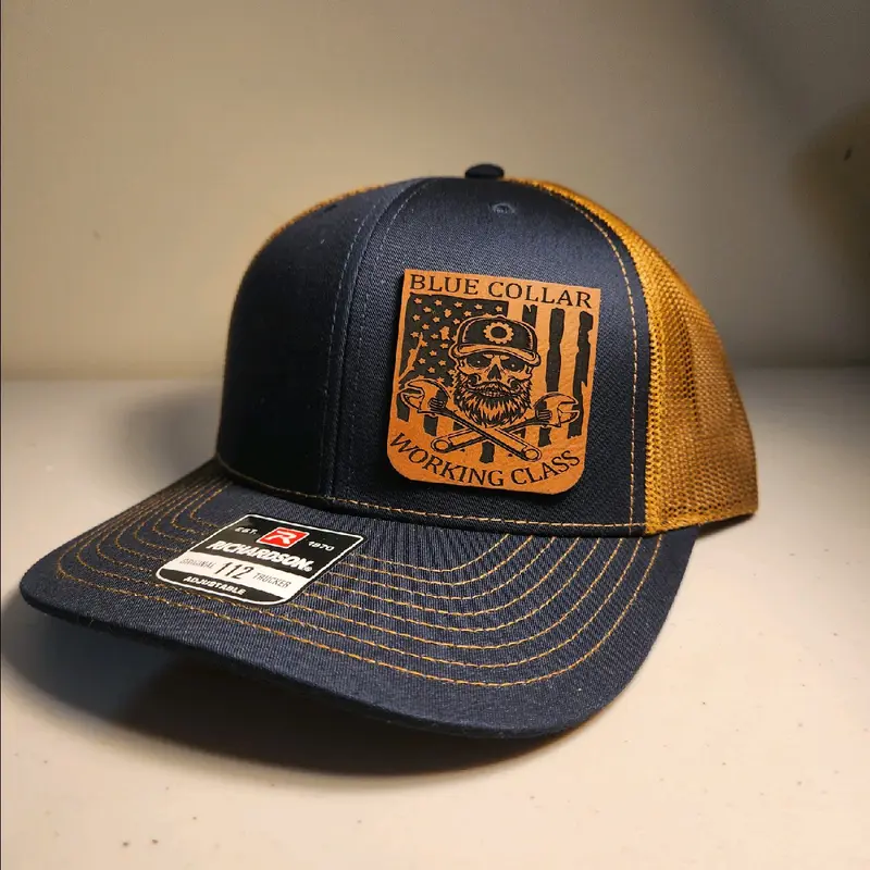 Blue Collar Working Class Richardson 112 Trucker Hat - Bearded Skull ...