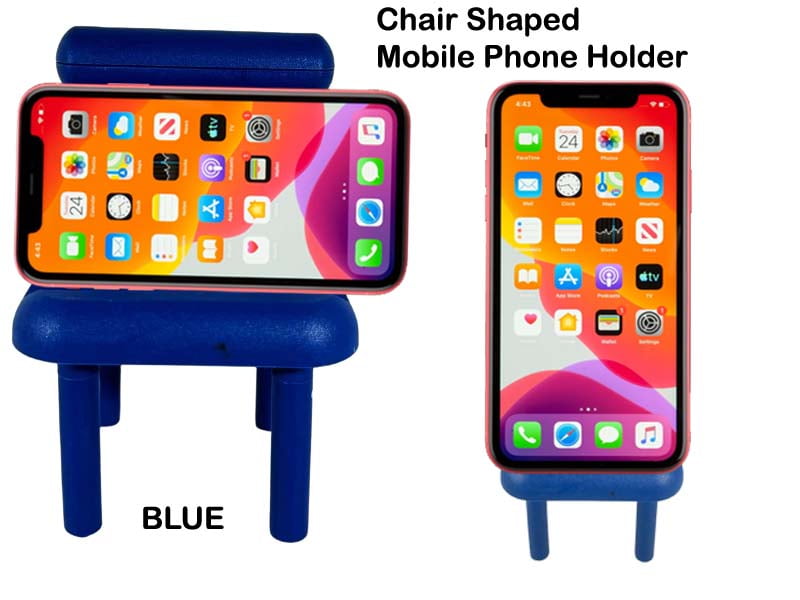 Blue Color, Chair Shape Cell Phone Stand, Portable Desktop Cell Phone ...