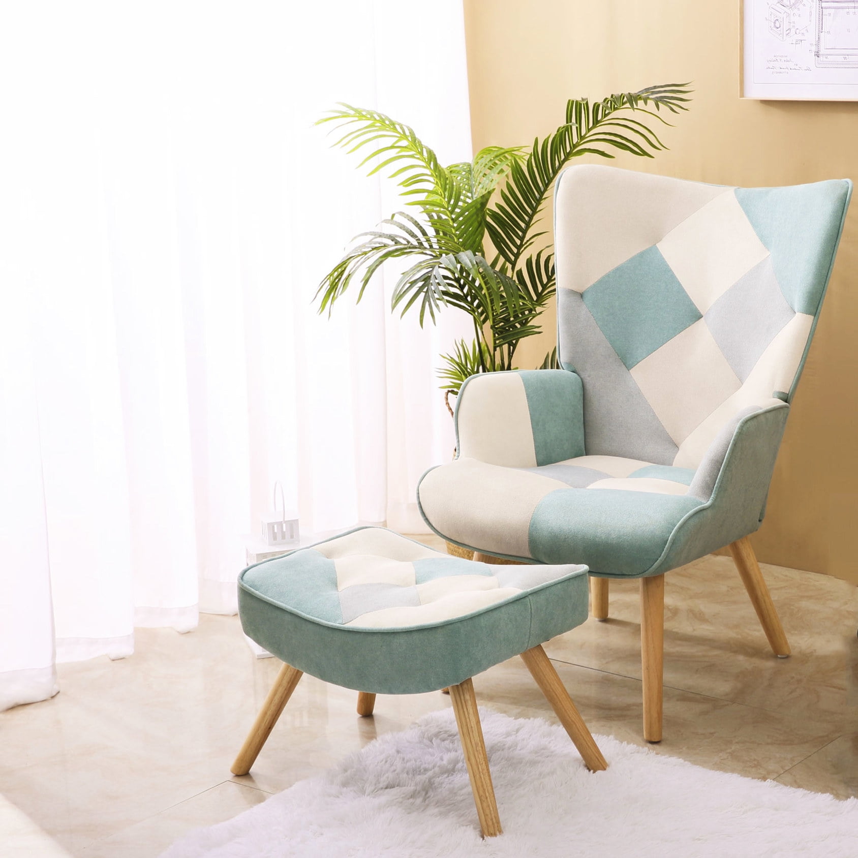 Blue Color Scheme/Attractive Accent Chair Set - Walmart.com