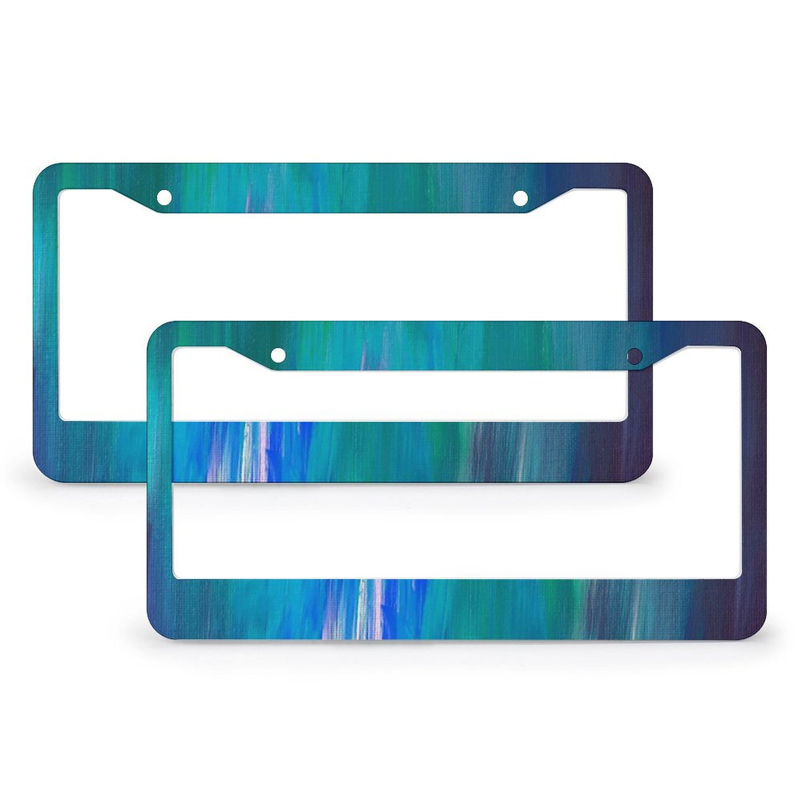 Blue Colorful Fine Art Indigo Teal Turquoise License Plate Frame Holder ...