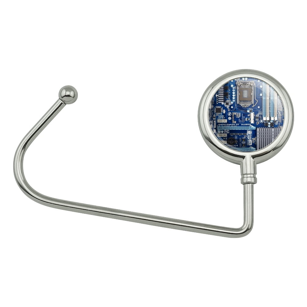 Blue Computer Motherboard Processor CPU Purse Bag Hanger Holder Hook ...