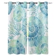Blue Conch Blackout Curtains for Bedroom Living Room Darkening Curtains ...