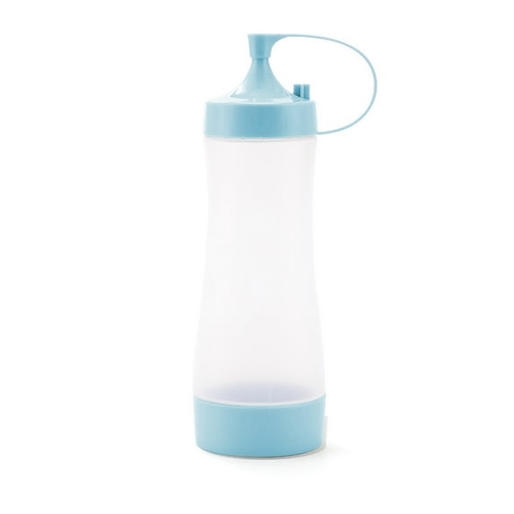 Blue Condiment Squeeze Bottle 11 Ounce Flip Top Dispenser For Oil Sauce ...