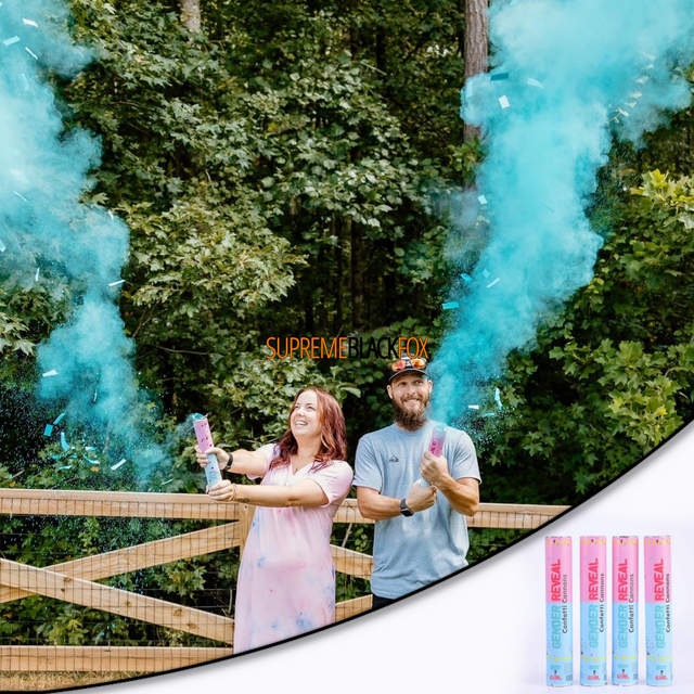 Blue Confetti & Powder (4 Pack) Biodegradable Gender Reveal Party ...
