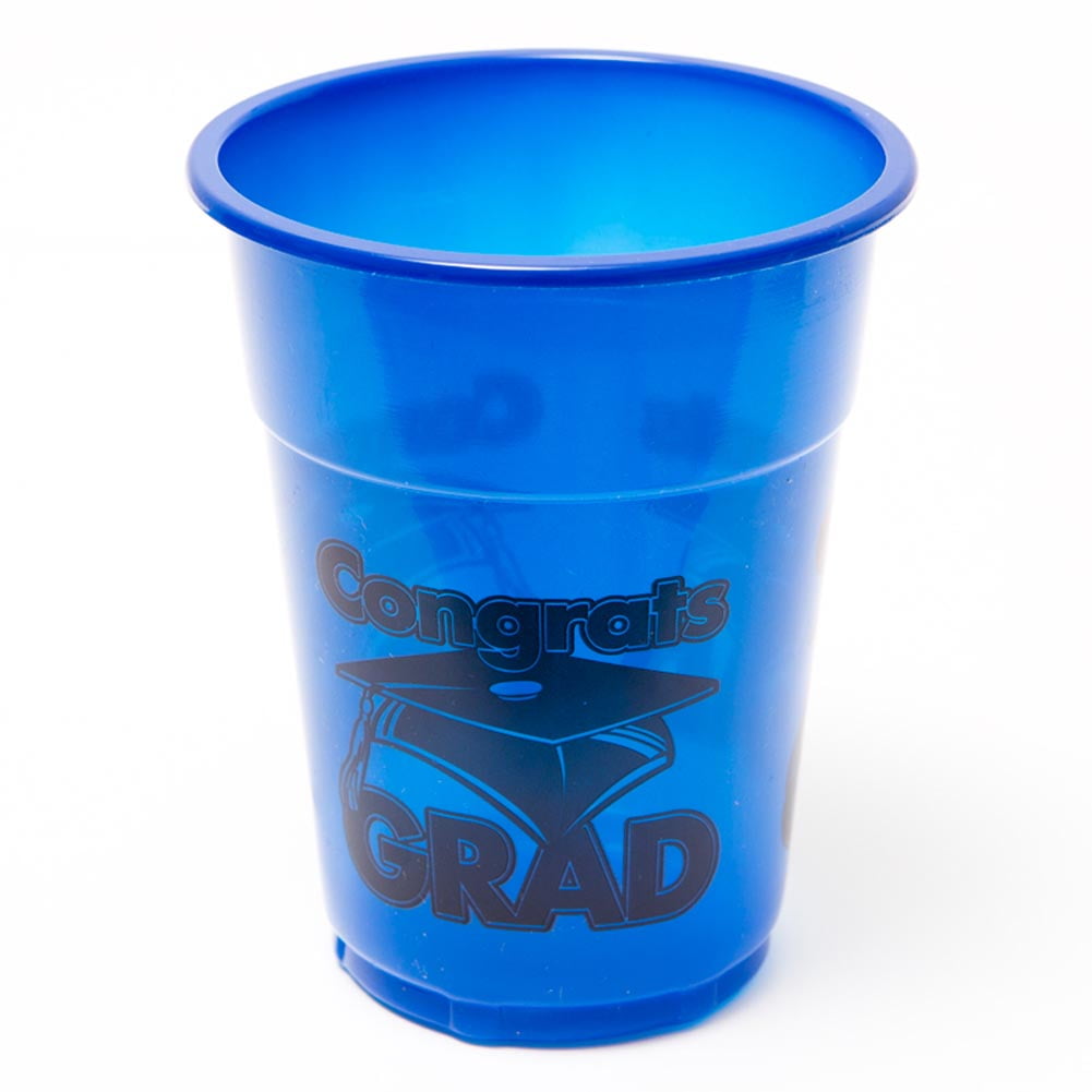 Blue Congrats Grad Disposable Cups (50) - Party Supplies - 50 Pieces ...