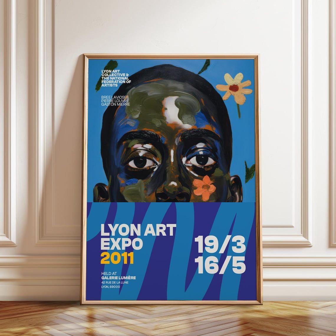 Blue Contemporary Portrait - 2011 Lyon Art Expo Exclusive Poster ...