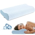 Blue Contour Memory Foam Neck Pillow for Sleeping Support - Walmart.com