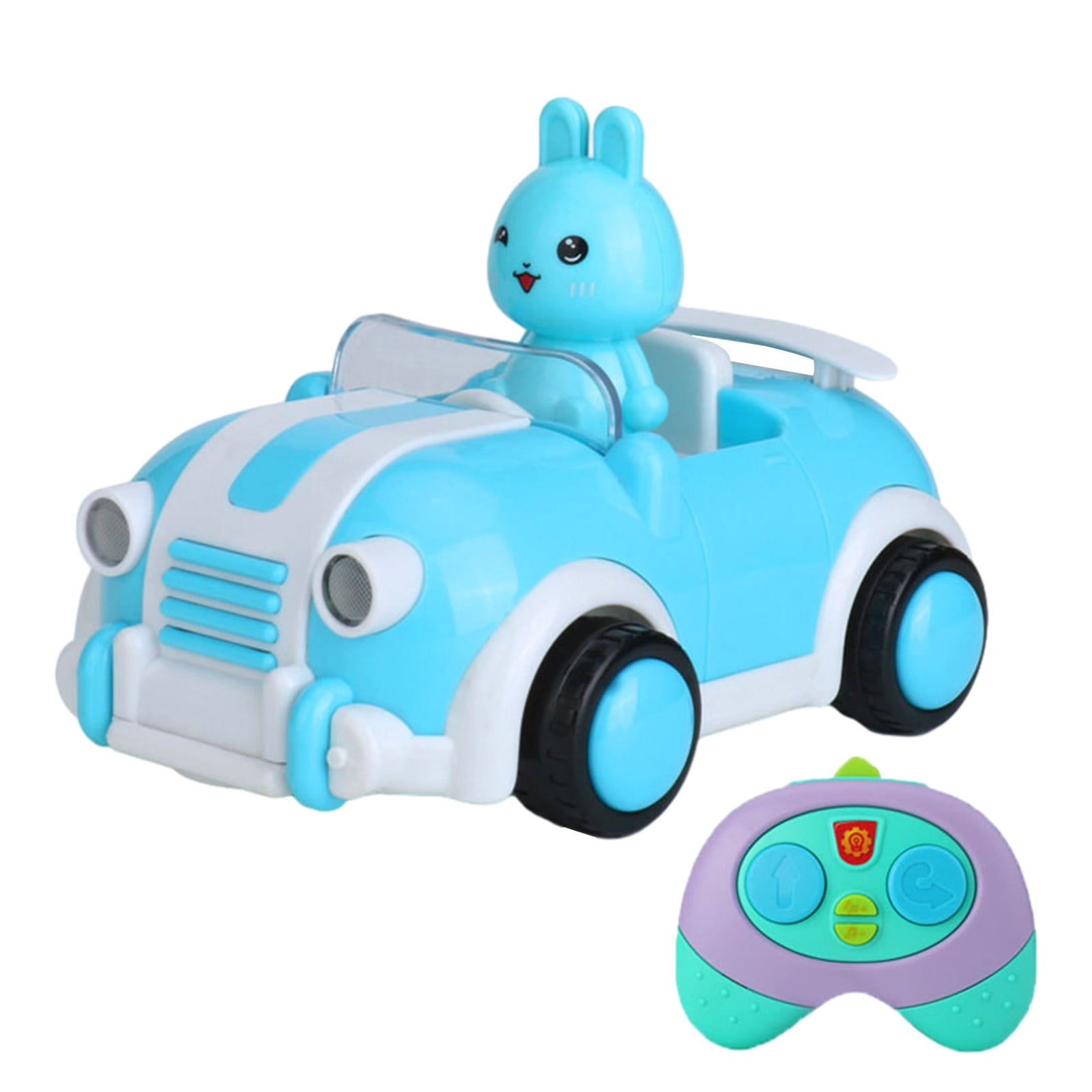 Blue Convertible Rc Car Toy With Led Lights, 2.4Ghz Remote Play Songs ...