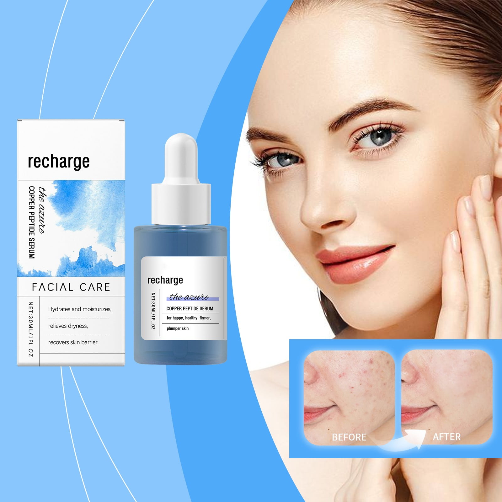 Blue Copper Peptide Deeply Moisturizing And Moisturizing Gentle Skin ...