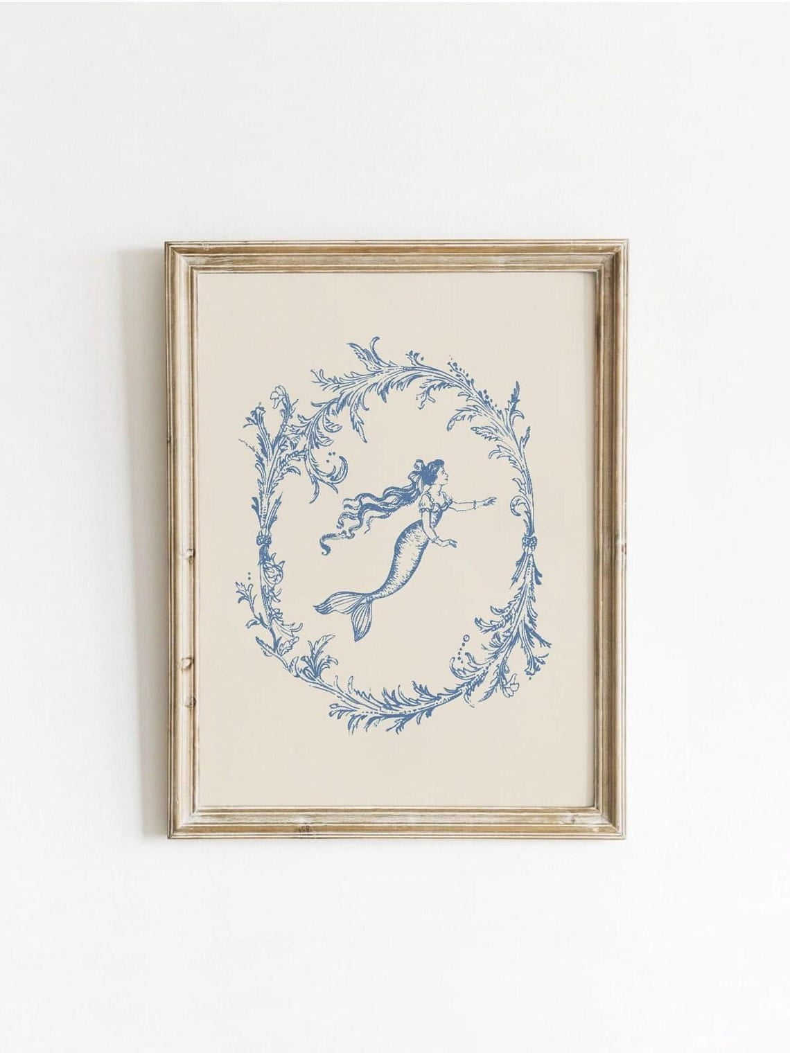 Blue Coquette Mermaid Vintage Nautical Gallery Coastal Aesthetic ...
