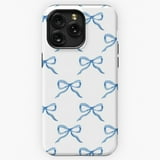 Blue Coquette Ribbon Bows Soft Pattern iPhone Case 17 to 11 Pro Max ...