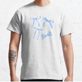 Blue Coquette Ribbons Stickers Classic T-Shirt Vintage Birthday Gifts ...
