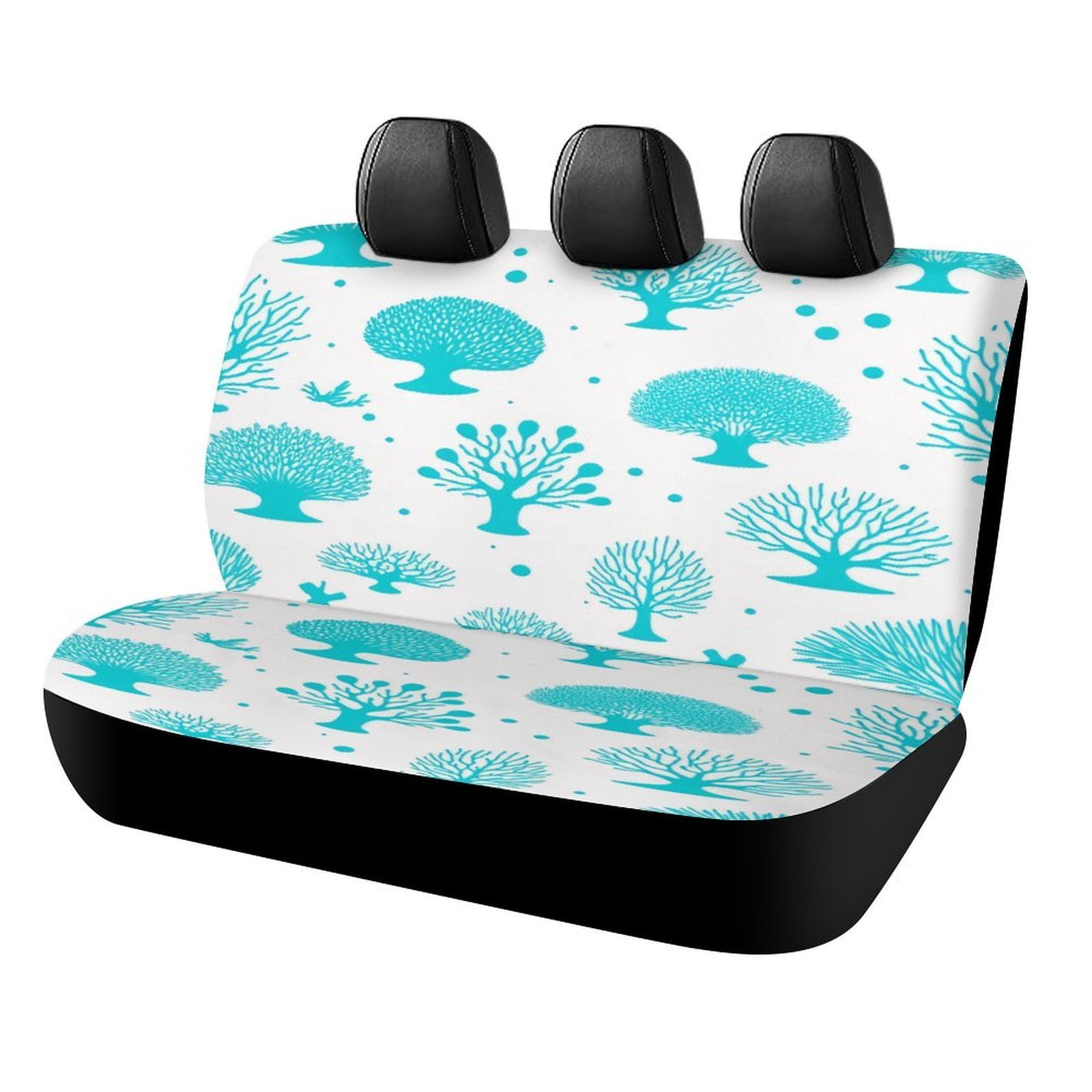 Blue Coral Reef Pattern Car Rear Seat Cover, Suitable for Automobiles ...