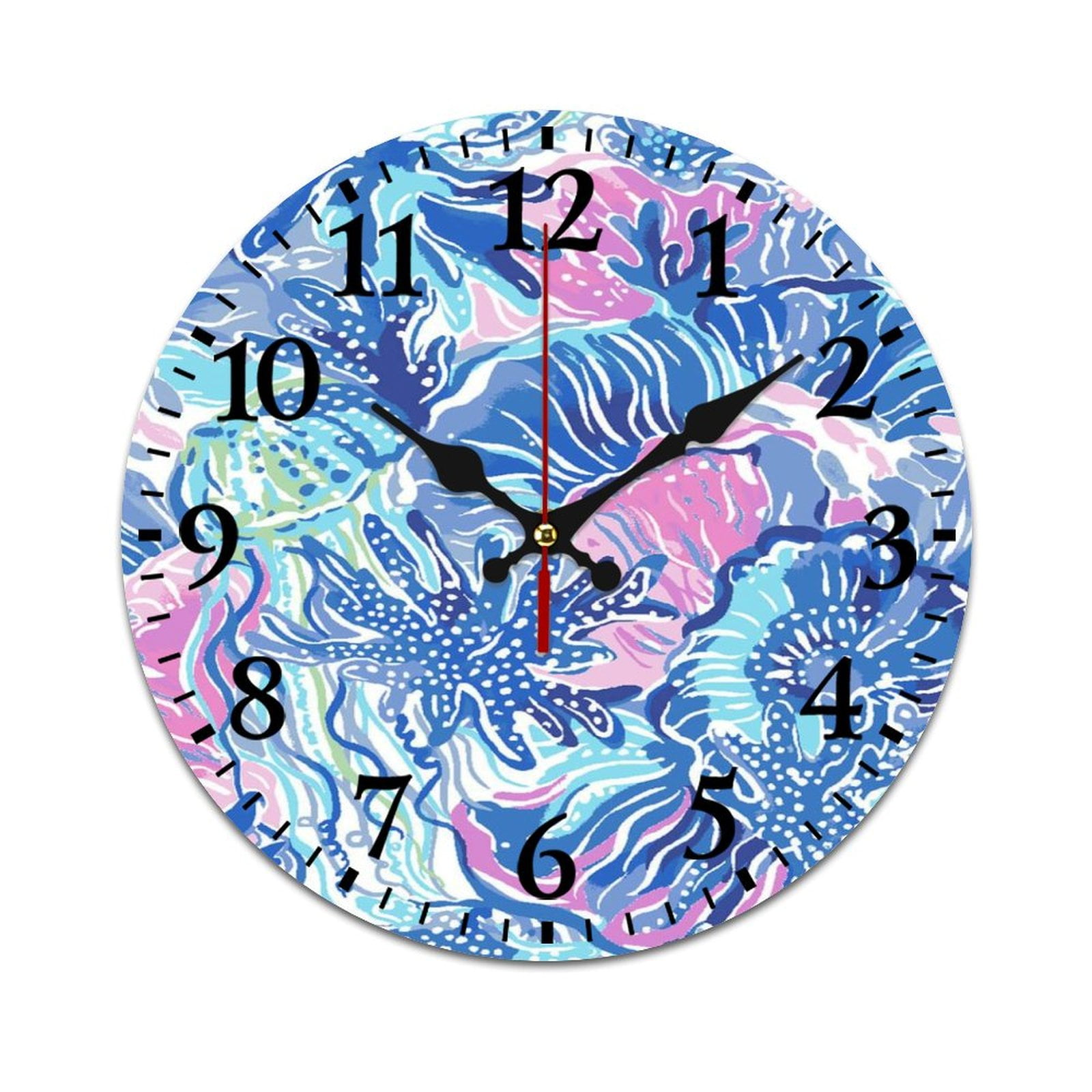Blue Coral Reef Wall Clock Modern Design Clocks Wall Hanging Home ...