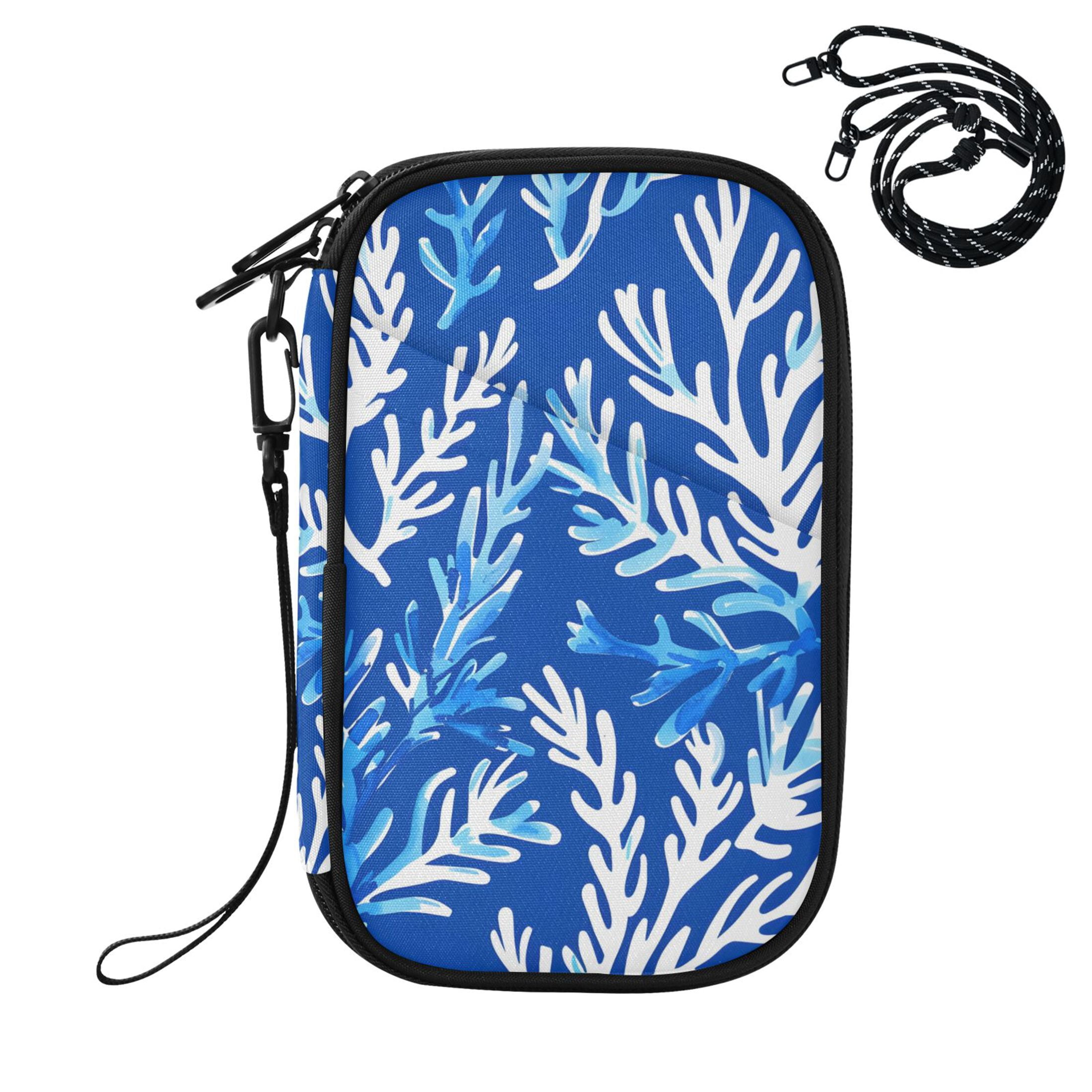 Blue Corals Passport Holder Travel Document Organizer Credit Card Case ...