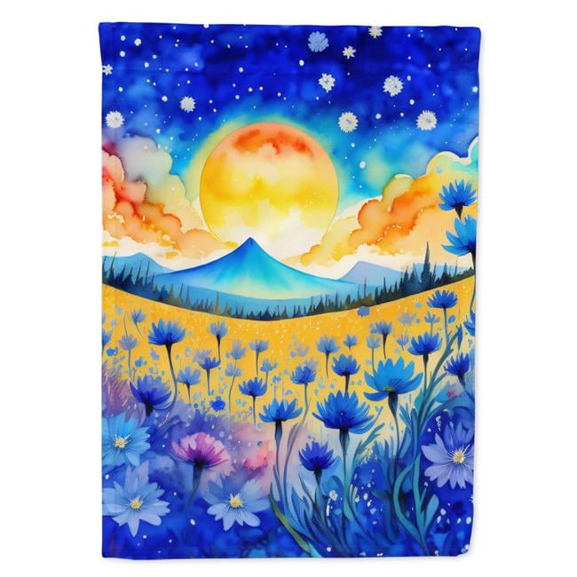 Blue Cornflowers in Color House Flag - Walmart.com