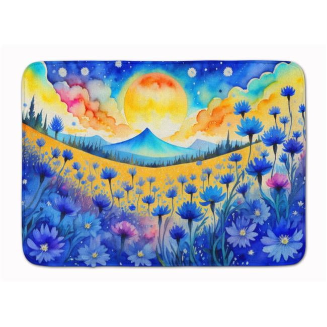 Carolines Treasures DAC1412RUG 19 x 27 in. Unisex Blue Cornflowers in ...
