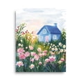 Blue Cottage Wildflower Meadow Farmhouse Countryside Unframed Paper ...