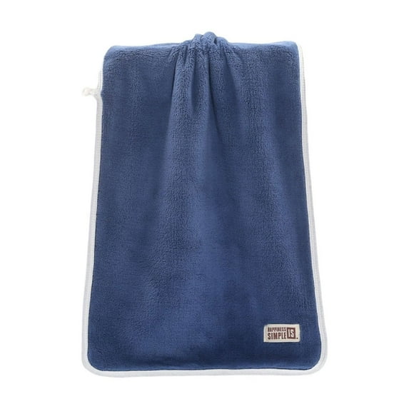 Blue Cotton Hand Towel High Density Thick Fleece Soft Absorbent ...