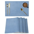 Blue Cotton Linen Placemats Set of 1, Natural Solid Color Organic ...