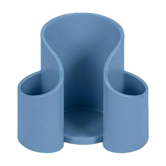 Blue Cotton Pad Storage Box With U-Shaped Slot, Transparent Plastic And ...